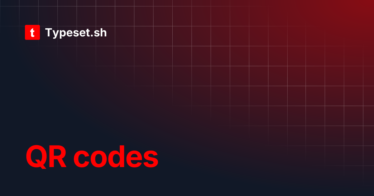 QR codes | Typeset.sh