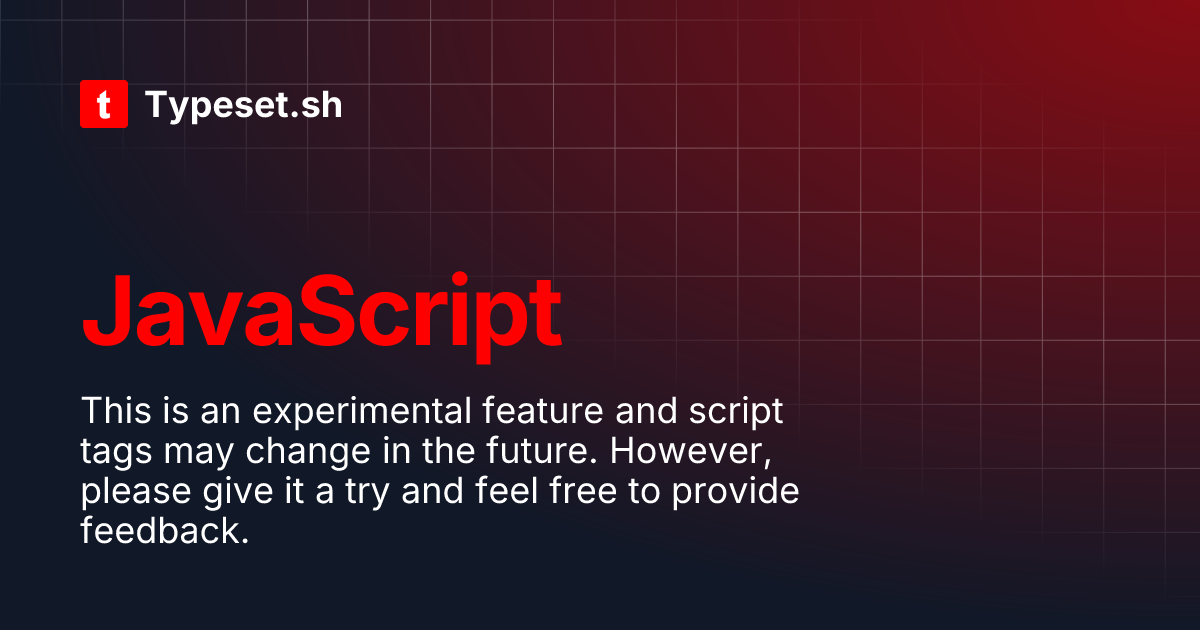JavaScript | Typeset.sh