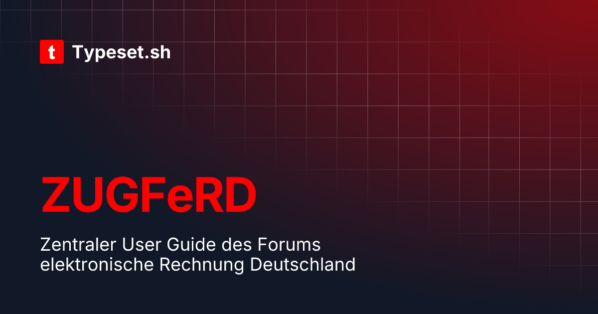 ZUGFeRD | Typeset.sh